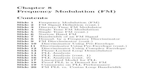 Pdf Chapter 8 Frequency Modulation Fm Contents Dokumen Tips