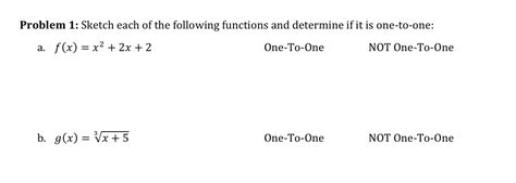 Solved Problem Sketch Each Of The Following Functions And Chegg Com