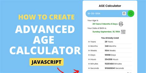 how to create a age calculator in html css and javascript [calculate age