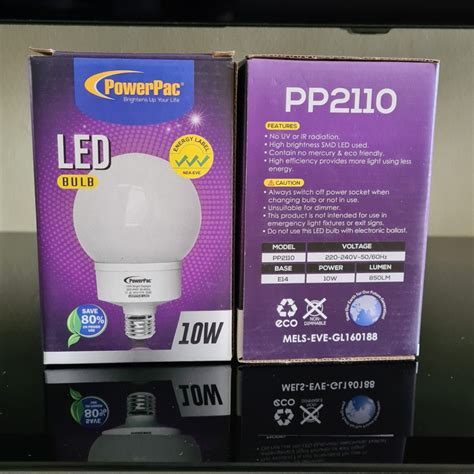 Powerpac Led Bulb 10w Furniture And Home Living Lighting And Fans