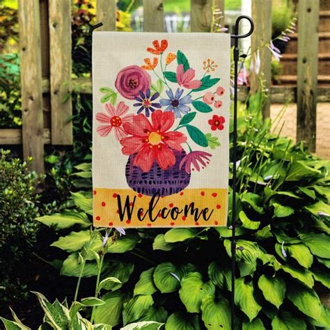 Welcome Garden Flag Home Decoration Etsy