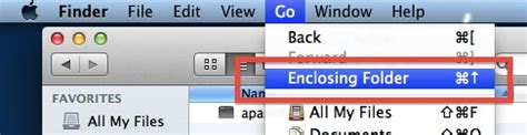 Go To The Parent Directory In Mac OS X By Keyboard Shortcut Quickly