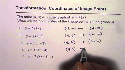 Coordinates Of Image On Transformed Function Precalculus Mcr3u Youtube