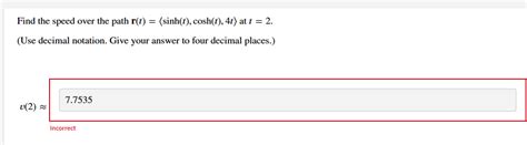 Solved Find The Speed Over The Path