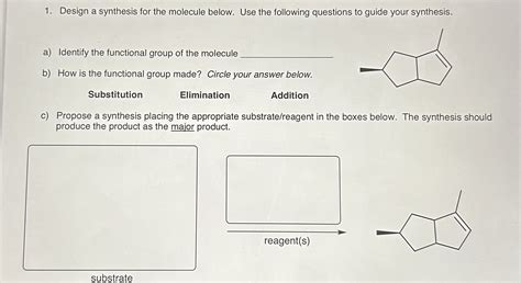 Solved Design A Synthesis For The Molecule Below Use The Chegg Com