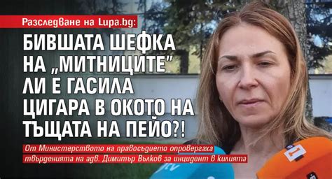 Разследване на Lupa Bg Бившата шефка на „Митниците” ли е гасила цигара в окото на тъщата на