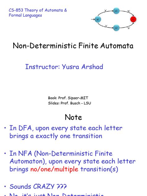 Lecture 4 Nfa And Lamda Pdf Formal Methods Theoretical Computer