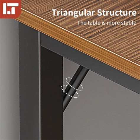 Office Table 180CM L Shape Table Carbon Fiber Computer Table With CPU Stand Study Table Meja