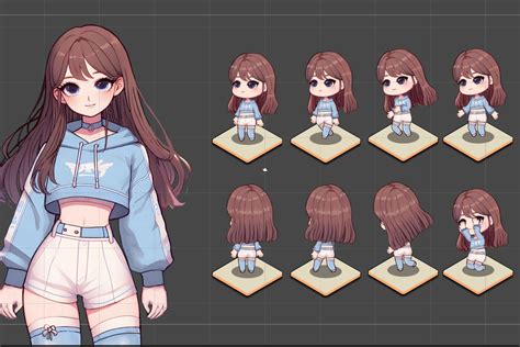 Fw 2d Animated Cute Girl Full And Sd Character 2d Characters Unity Asset Store