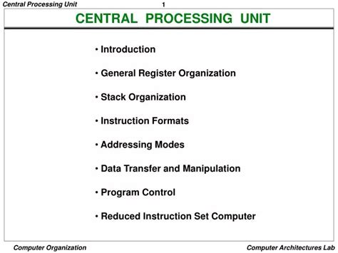 PPT CENTRAL PROCESSING UNIT PowerPoint Presentation Free Download ID