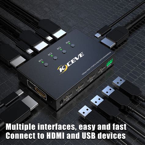 Port USB HDMI KVM Switch K Hz X Switcher HDCP Ubuy India