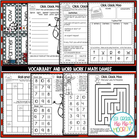 Book Companion For Click Clack Moo Cows That Type