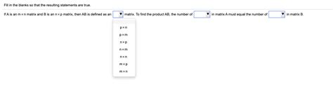 solved fill in the blanks so that the resulting statements