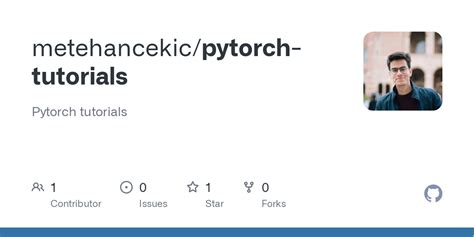GitHub Metehancekic Pytorch Tutorials Pytorch Tutorials