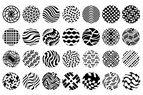 Abstract Circle Design Elements Textured Circles Spheres Graphic