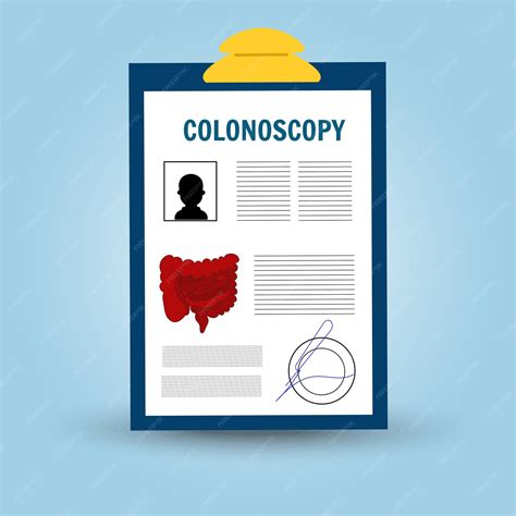 Premium Vector Tablet With Colonoscopy Information Of Patient In Vector Illustration