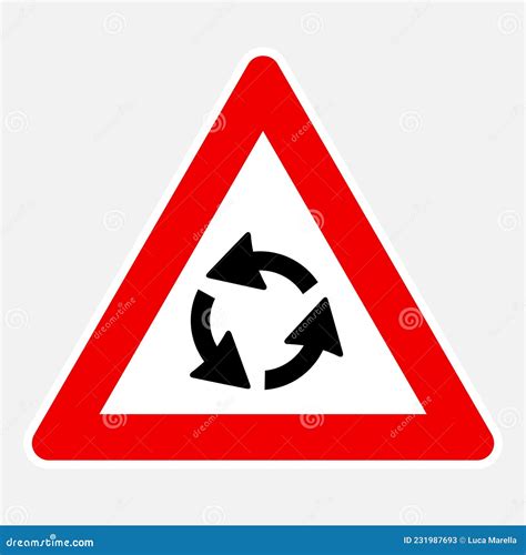 Danger Roundabout Sign Royalty Free Stock Image