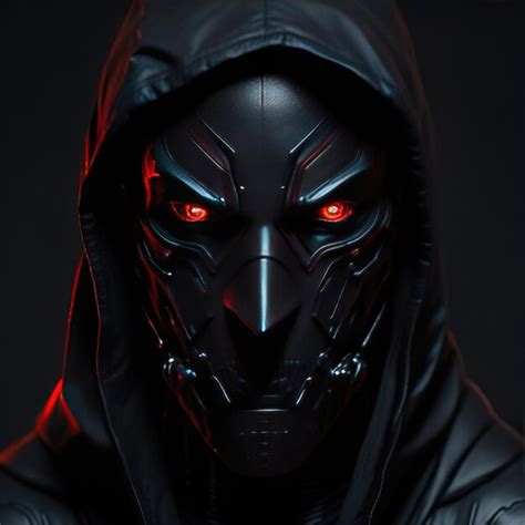 Premium Ai Image Black Background Red Light Hacker Generative Ai