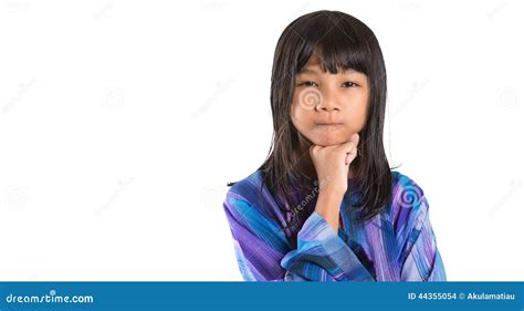 Молодая азиатская девушка в платье Iii Malay традиционном Стоковое Фото изображение