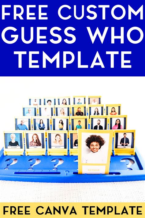 Guess Who Board Game Template Free Customizable Template Board Game