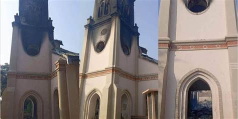 သက်တမ်းရာချီရှိသည့် သမိုင်းဝင် ကတ်သလစ်ဘုရားကျောင်းအပါအဝင် ရွာ ၄ ရွာကို စစ်ကောင်စီတပ်က မီးရှို့