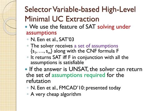 Ppt Boosting Minimal Unsatisfiable Core Extraction Powerpoint Presentation Id2445308