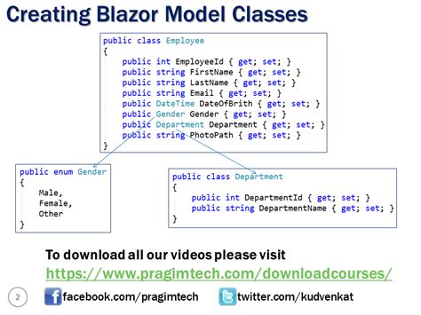 Creating Blazor Model Classes