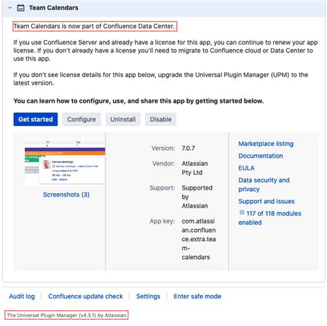 How To Get Team Calendars Bundled With An Existing Data Center Instance Confluence Atlassian