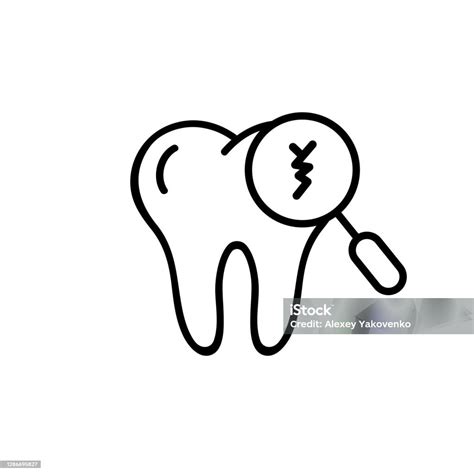 금이 치아 아이콘 치과 및 의학 치아 부러진 치아 및 충치를 돌보습니다 격리된 흰색 배경의 벡터입니다 Eps 10 개념에 대한 스톡 벡터 아트 및 기타 이미지 Istock