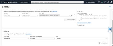 configuring oci events and notification services for oci data