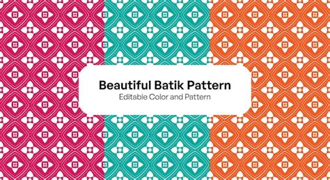 Premium Vector Editable Seamless Modern Base Batik With Various Color And Pattern Vector For