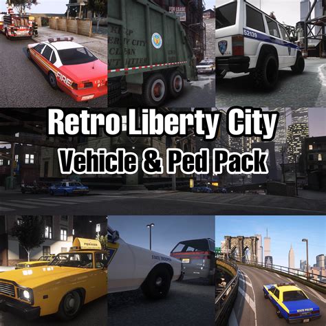 Retro Liberty City Vehicle And Ped Pack Fdlc Lcems Lcpd And More [add On Liveries