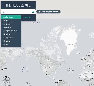 Esta web permite conocer el tamaño real de un país con respecto a otro en el mundo Infobae