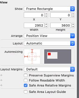 Swift Size Inspector Missing Options In Xcode Stack Overflow