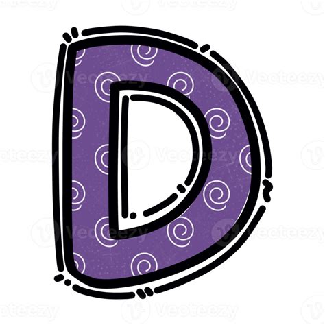 D Alphabet Letter Png Purple Color Cute Design 16716864 PNG