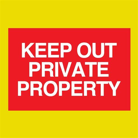 Premium Vector Restricted Private Property Sign
