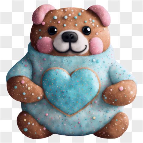 Download Cute Cookie Bear With Sweater Cartoons Online Creative Fabrica