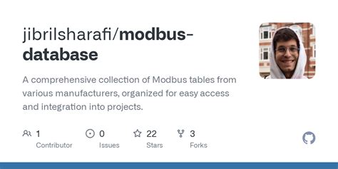 github jibrilsharafi modbus database a comprehensive collection of
