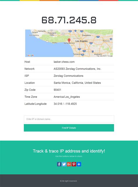 IP Address Lookup GeoLocation Tracer Tracker Locator Google Maps Domain Tools