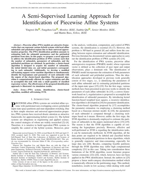 Pdf A Semi Supervised Learning Approach For Identification Of