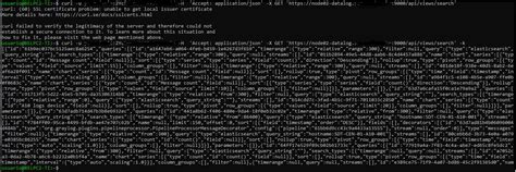 rest api with curl response over graylog central peer support