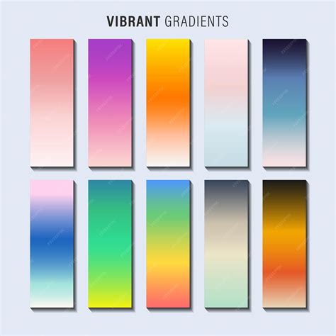 Premium Vector Vibrant Colorful Gradients Pallete An Example Of A