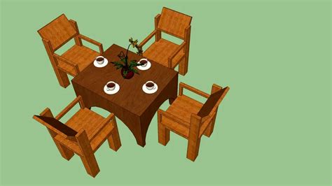 Table Setup 3d Model
