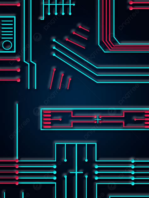 Electronic Circuit Board Effect Background Technology Background