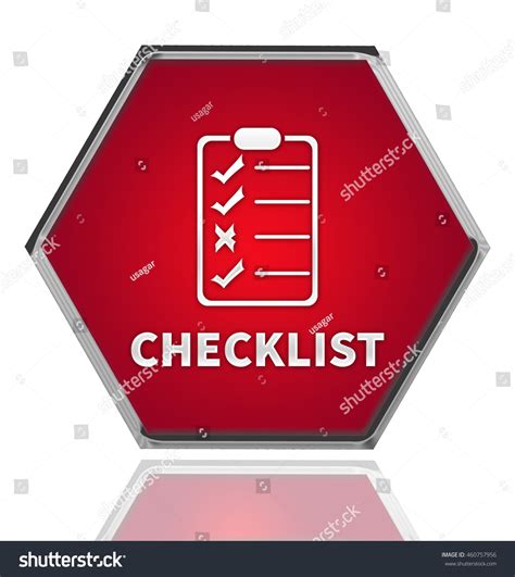 Checklist Button Isolated Stock Illustration Shutterstock