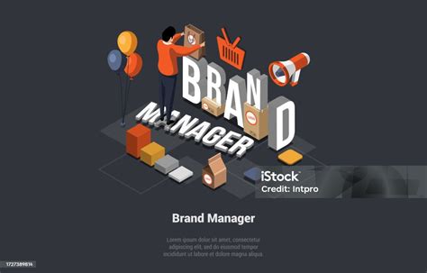 브랜드 매니저 개념입니다 트렌드 관찰 소셜 미디어 네트워크 마케팅 고용주는 개인 브랜드 작업 기업 아이덴티티 생성 브랜딩 디자인 작업 아이소메트릭 3d 만화 벡터