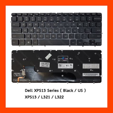 Keyboard Dell Xps13 Black Us แป้นอังกฤษ ฟรีสติกเกอร์ ไทย อังกฤษ Shopee Thailand