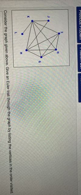 Solved Consider The Graph Given Above Give An Euler Trail