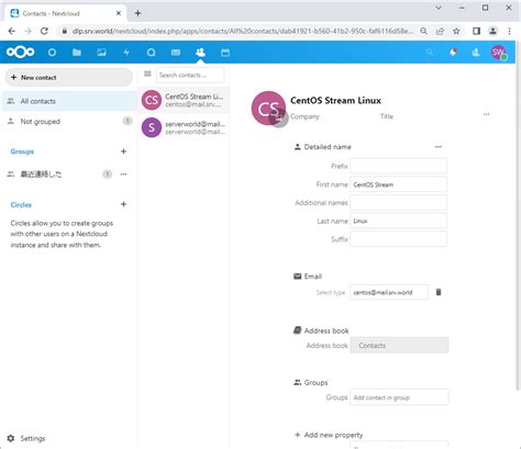 Ubuntu 22 04 Lts Nextcloud Use Address Book Server World