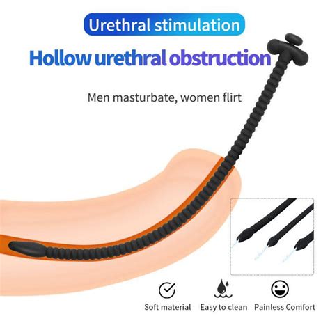 25cm Silicone Hollow In Penis Urethral Plug Sounding Catheter Insertion